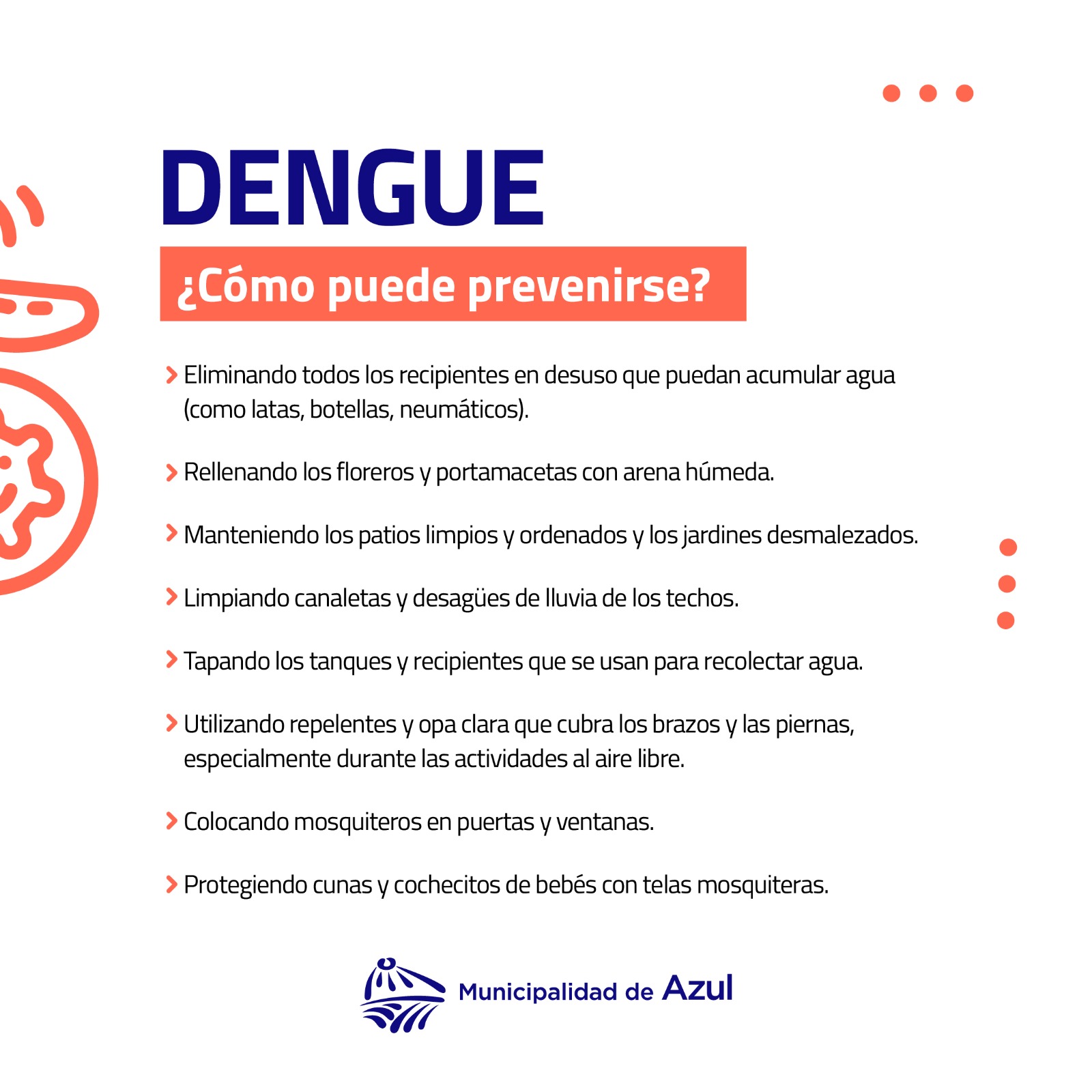 Consejos Y Prevención Del Dengue Municipio De Azul